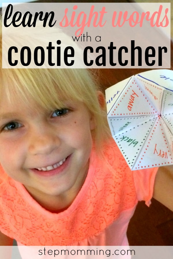 Learning Sight Words with a Cootie Catcher / Fortune Teller
