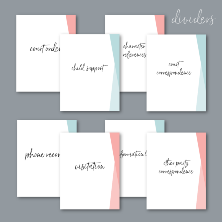 Child Custody Court Binder – Stepmomming.com: resources and coaching ...
